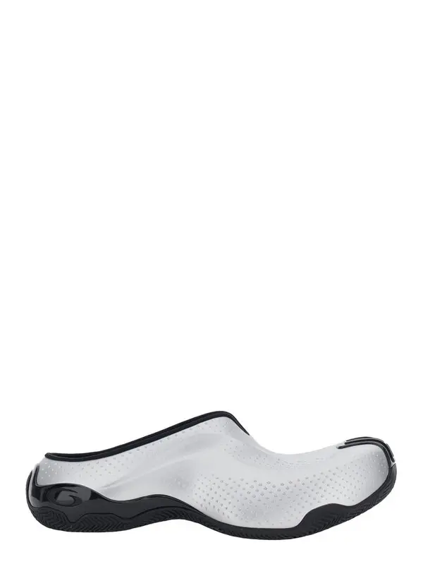 Balenciaga Grey Mules With Logo On The Side And Number On The Front And Back In Tech Fabric - Gray