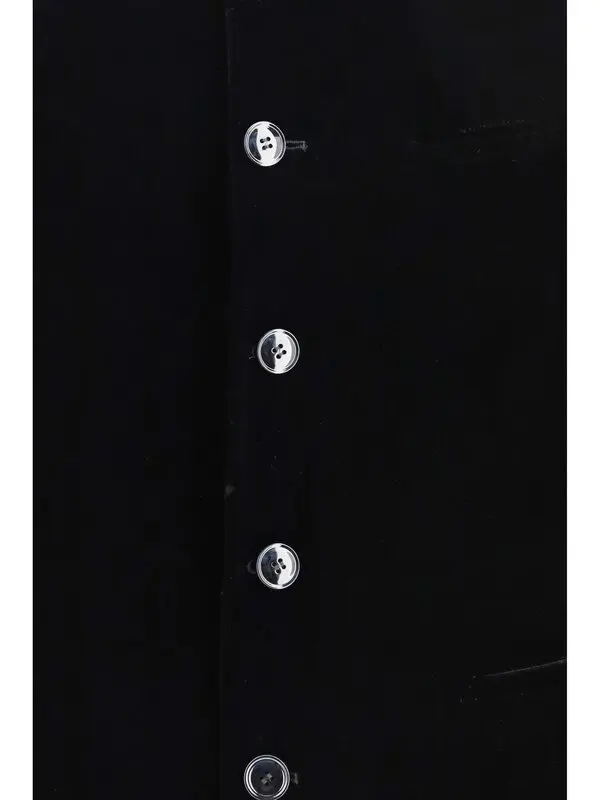 Giorgio Armani Blazer One Shot In Stretch Viscose And Cupro Velvet - Black