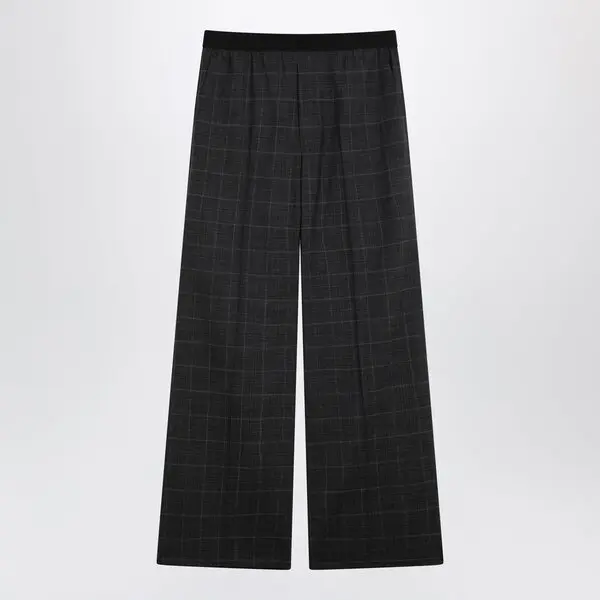 Balenciaga Dark Grey Tartan Trousers