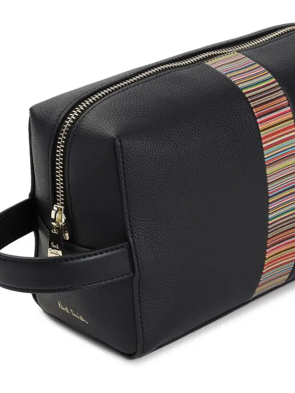 Paul Smith Signature Stripe Leather Wash Bag