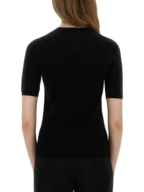 Max Mara Virgin Wool Jeric Top - Black