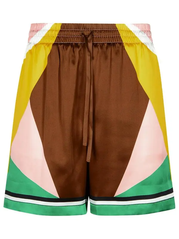 Casablanca Geometric' Silk Bermuda Shorts