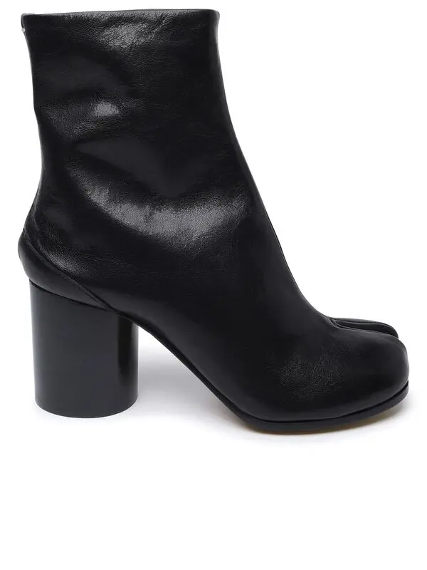 MAISON MARGIELA Leather Tabi Ankle Boots - Black