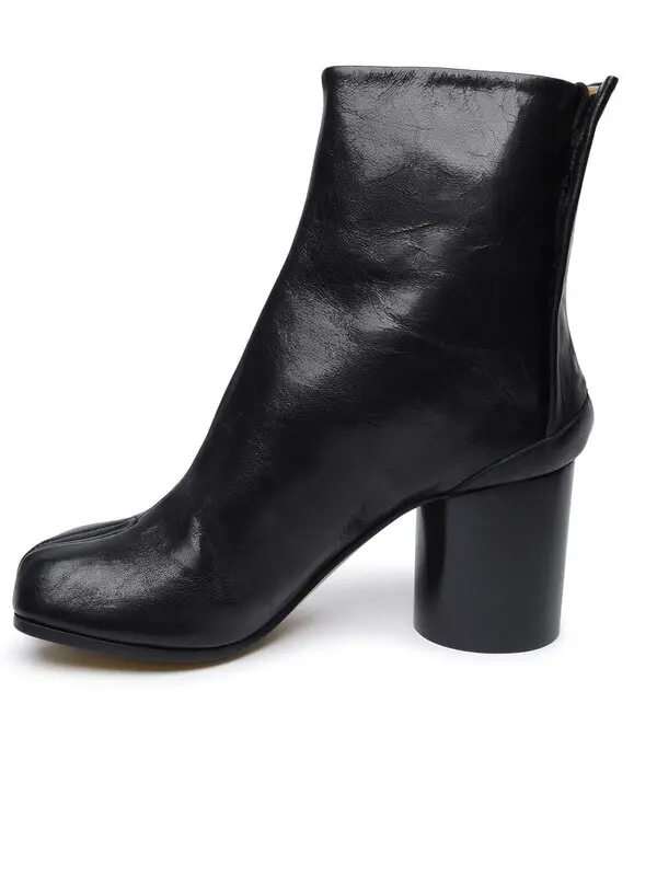 MAISON MARGIELA Leather Tabi Ankle Boots - Black