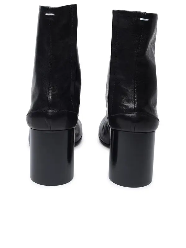 MAISON MARGIELA Leather Tabi Ankle Boots - Black