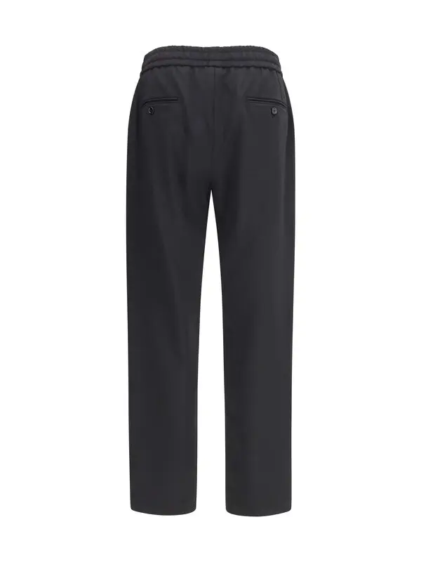 Dolce & Gabbana Wool Gabardine Jogger Pants - Black
