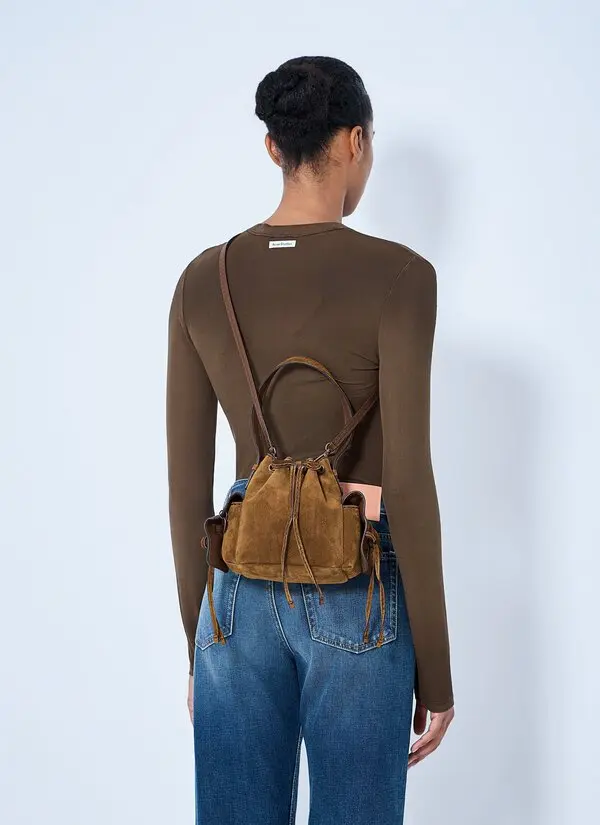 Acne Studios Multipocket Mini Bucket Bag - Brown