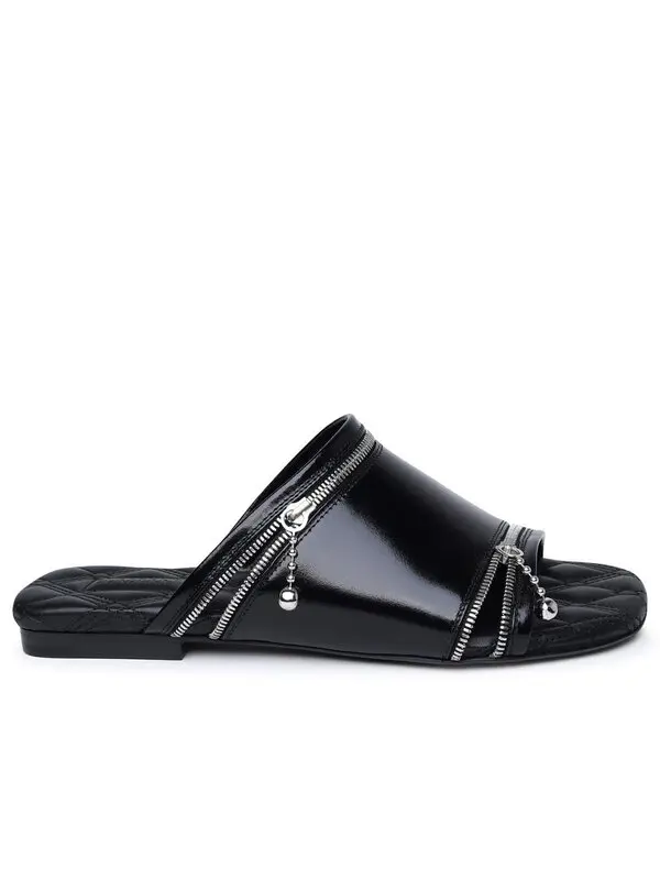 Burberry Leather Slippers - Black