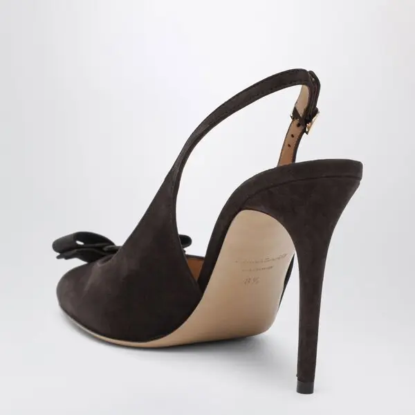 FERRAGAMO Suede Slingbacks - Brown