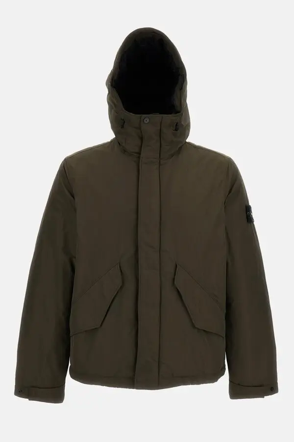 Stone Island Water-repellent Short Hooded Parka - Multicolor