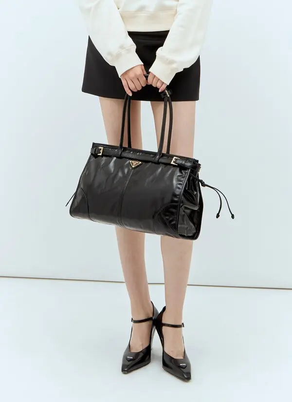 Prada Large Leather Shoulder Bag