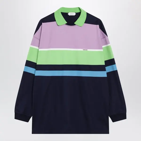 Versace Cotton-jersey Striped Mini Dress - Multicolor