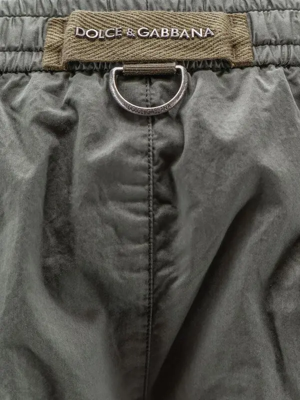 Dolce & Gabbana Cotton Shorts With Logo Detail - Multicolor
