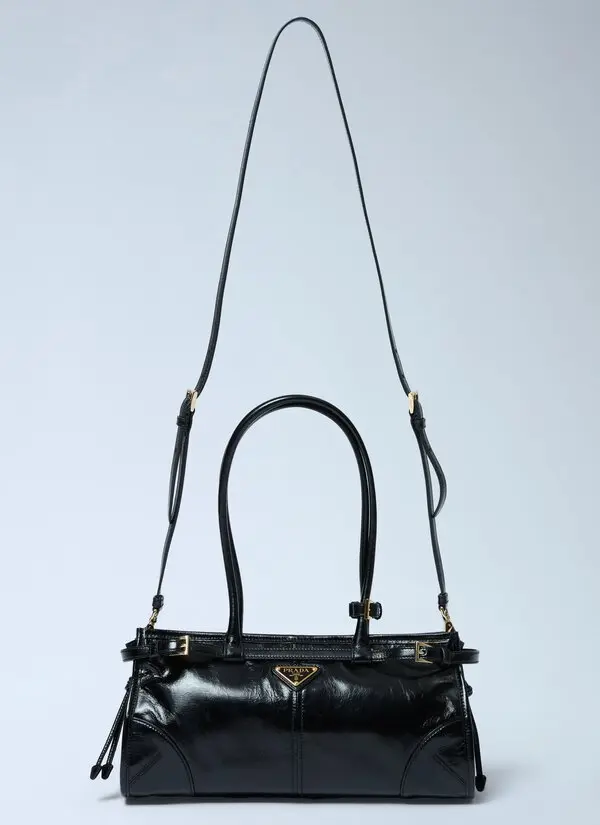 Prada Medium Leather Handbag - Black