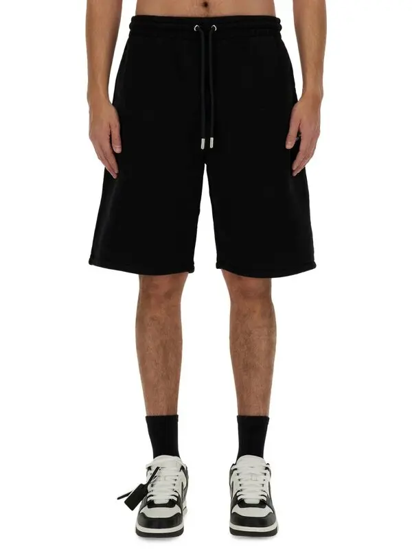 Off-White Bermuda Shorts With Logo