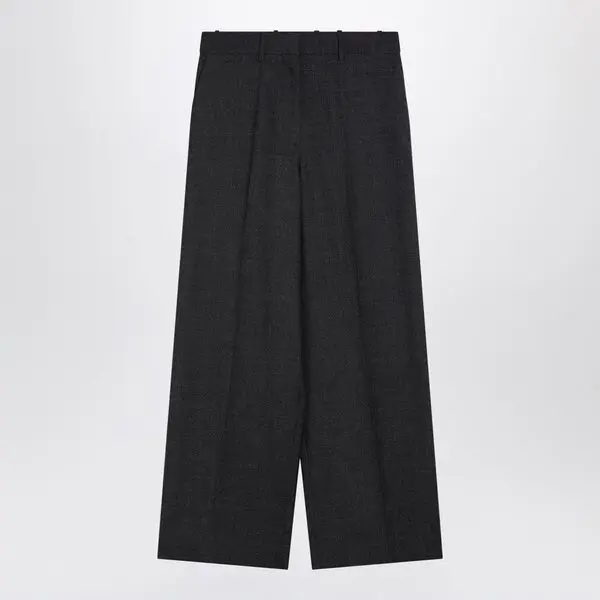 Givenchy Dark Grey Wool Wide Trousers