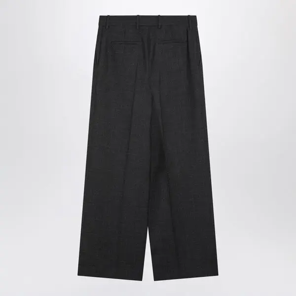 Givenchy Dark Grey Wool Wide Trousers