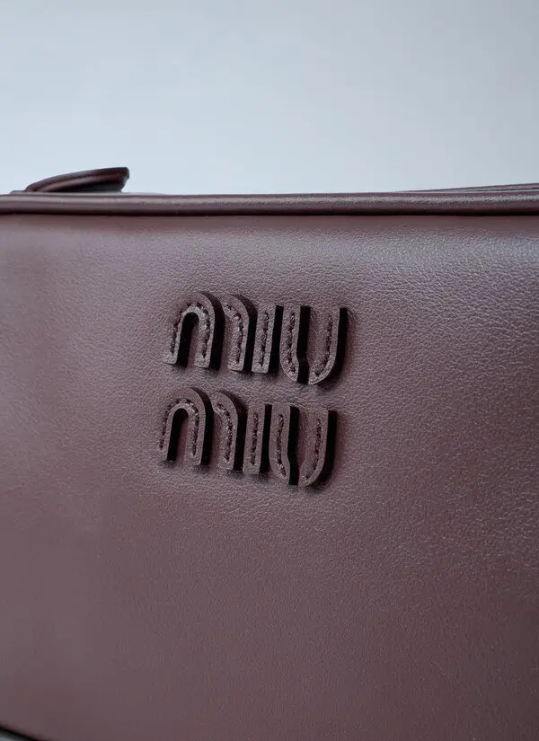 Miu Miu Softy Leather Shoulder Bag - Brown