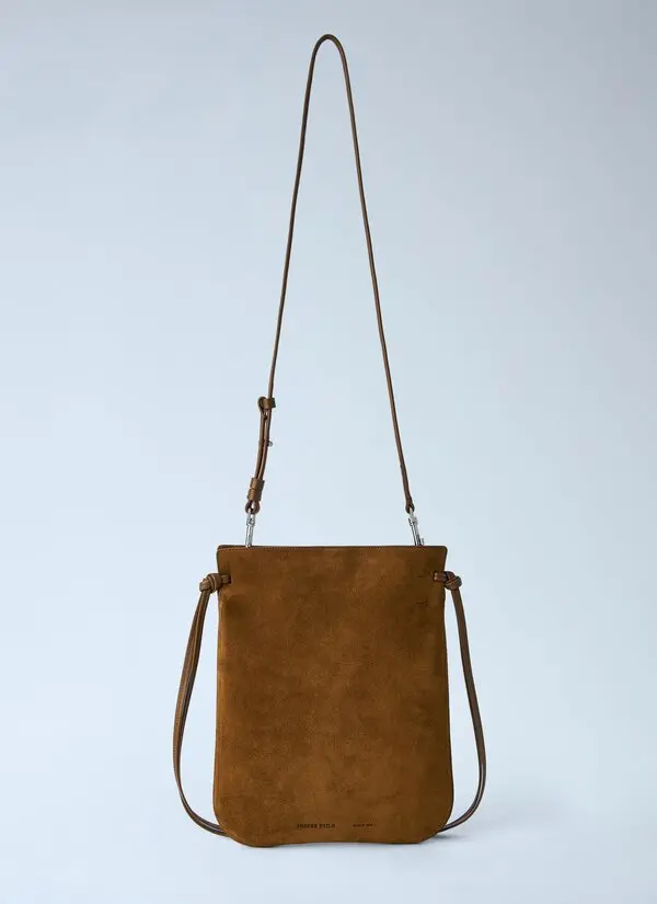 Phoebe Philo Suede Gig Tie Pouch - Brown