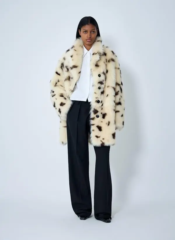 Prada Shearling Coat - Black