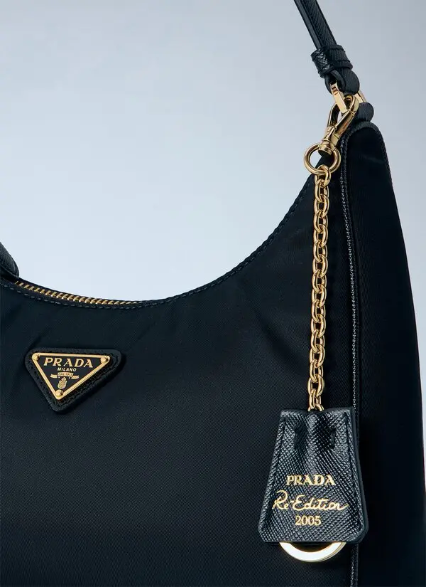 Prada Re-edition 2005 Re-nylon And Saffiano Mini Bag - Black