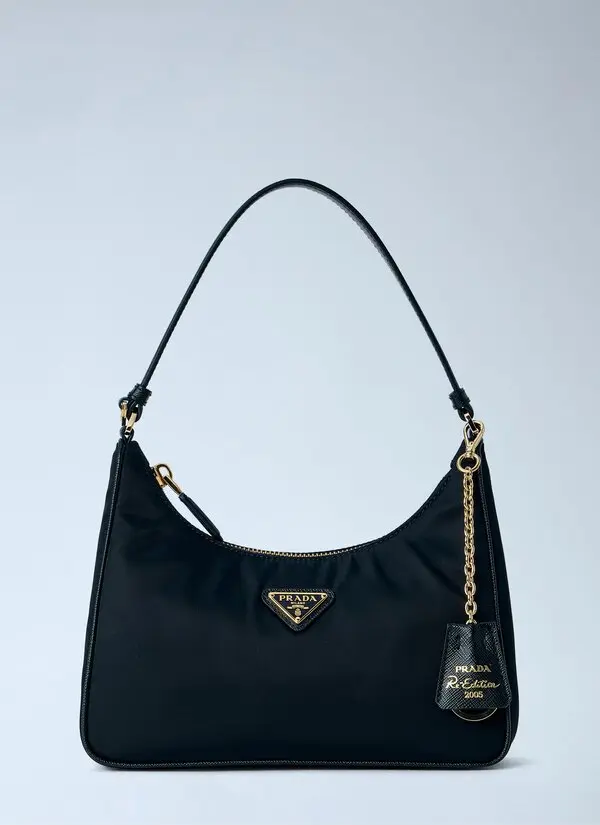 Prada Re-edition 2005 Re-nylon And Saffiano Mini Bag - Black