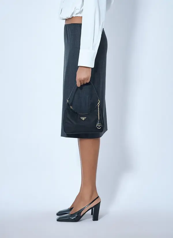 Prada Re-edition 2005 Re-nylon And Saffiano Mini Bag - Black