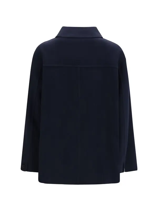 Max Mara S Giugno Short Virgin Wool Coat - Blue