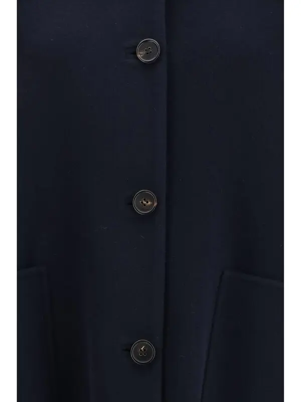 Max Mara Giugno Virgin Wool Coat - Blue