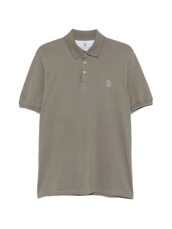 Brunello Cucinelli Logo Cotton Polo Shirt