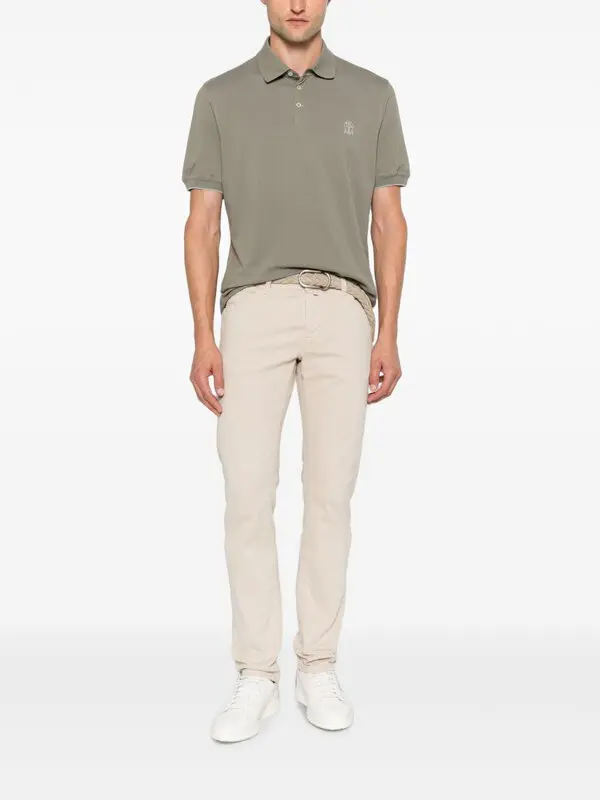Brunello Cucinelli Logo Cotton Polo Shirt