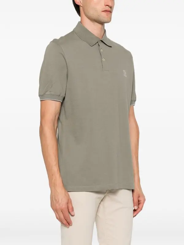 Brunello Cucinelli Logo Cotton Polo Shirt