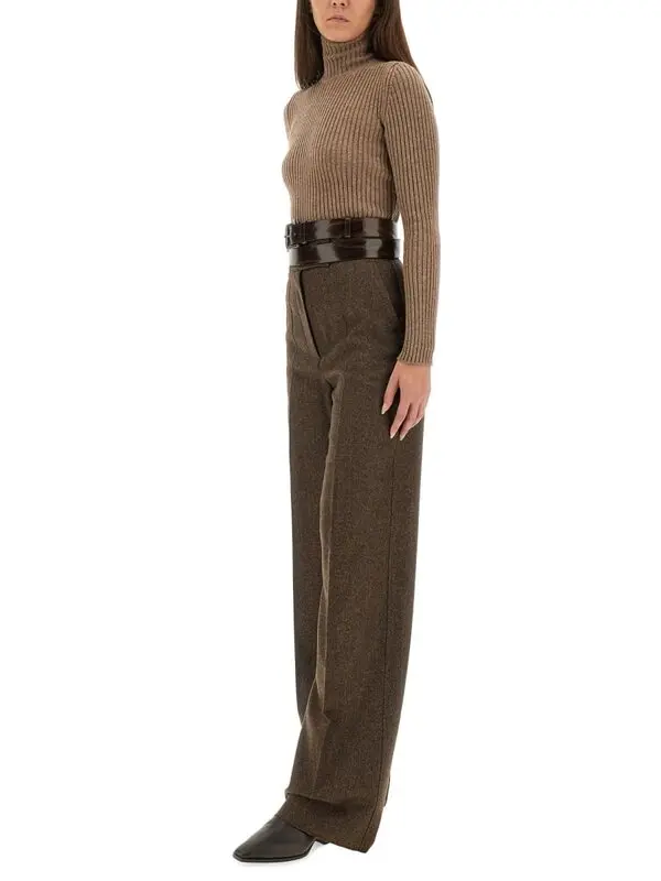 Max Mara Ribbed Turtleneck Sweater - Brown