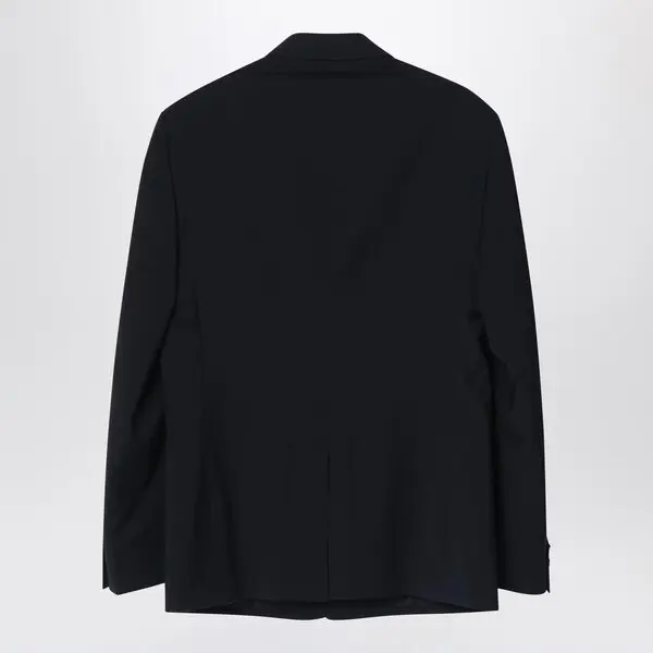 Fendi Double-breasted Jacket In Midnight Virgin Wool