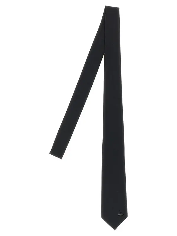 Gucci Morsetto Silk Neck Tie - Black