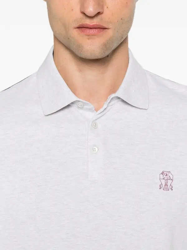 Brunello Cucinelli Logo Cotton Polo Shirt