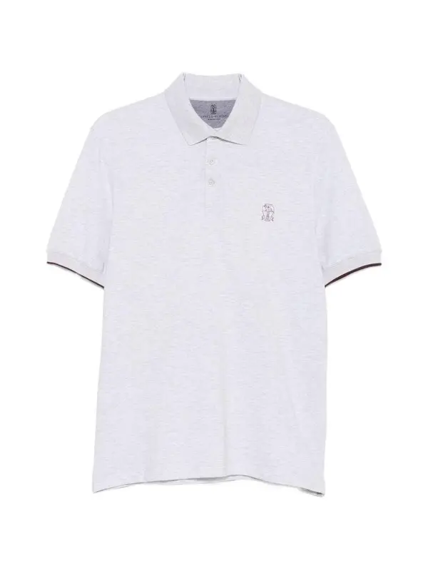 Brunello Cucinelli Logo Cotton Polo Shirt - Multicolor