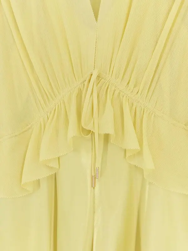 Alberta Ferretti Satin Long Dress