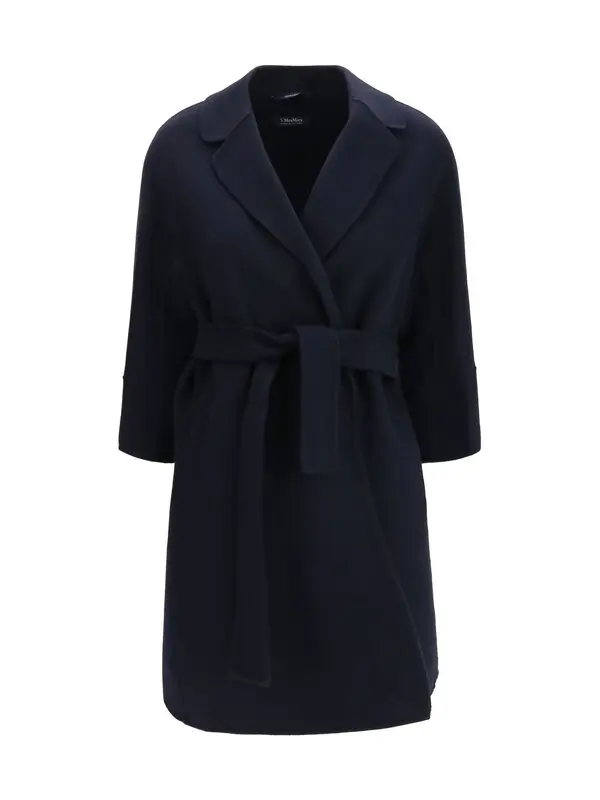 Max Mara S Arona Virgin Wool Coat - Blue