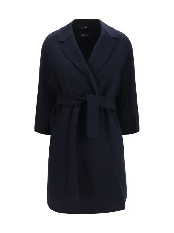 Max Mara Arona Virgin Wool Coat - Blue
