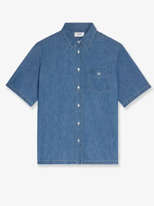 Celine Cotton Shirt With Triomphe Detail - Multicolor