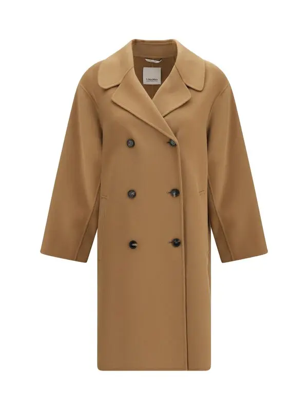 Max Mara Magnolia Double-breasted Virgin Wool Coat - Cream