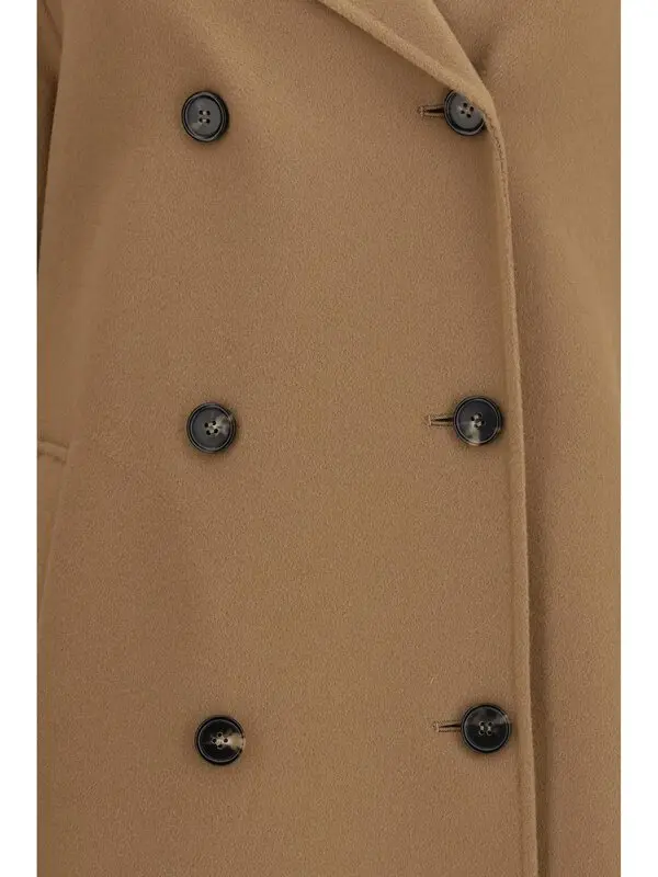 Max Mara Magnolia Double-breasted Virgin Wool Coat - Cream