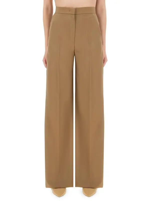 Max Mara Wide Pants Fernet - Cream