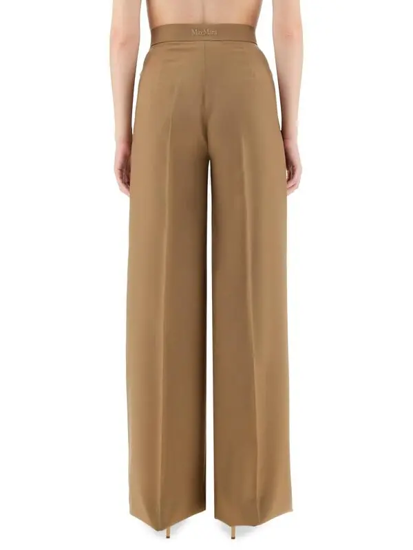 Max Mara Wide Pants Fernet - Cream