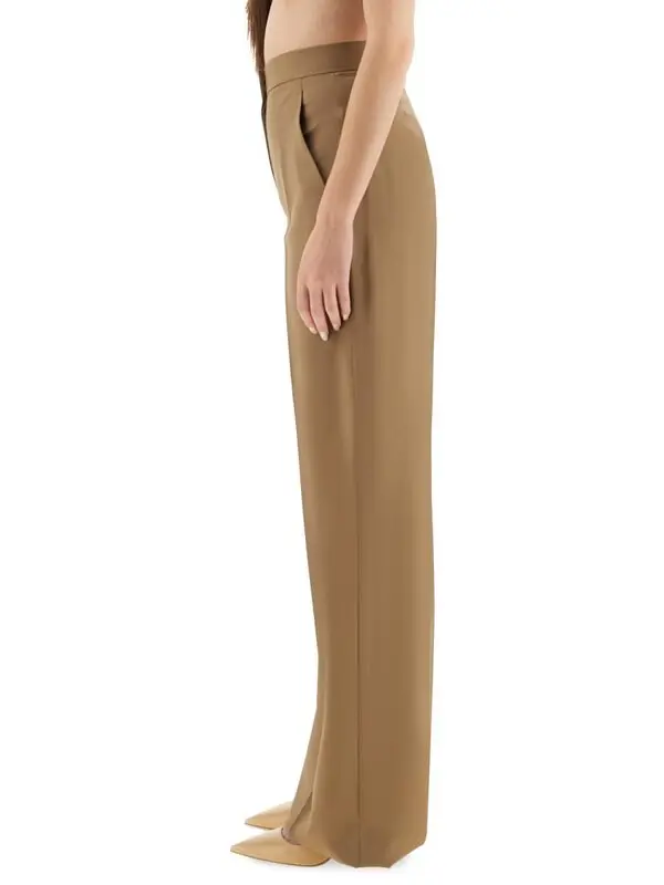 Max Mara Wide Pants Fernet - Cream