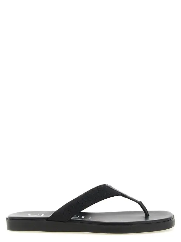 Gucci Jacquard Thong Sandals