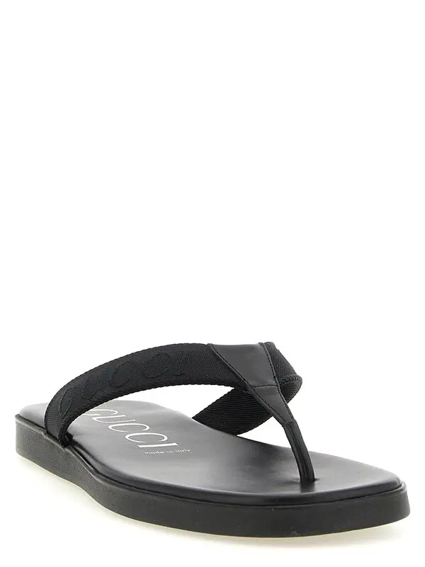 Gucci Jacquard Thong Sandals