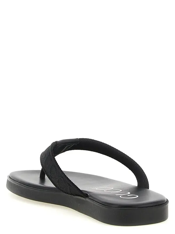 Gucci Jacquard Thong Sandals