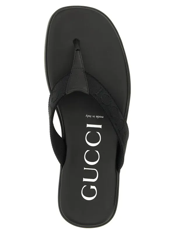 Gucci Jacquard Thong Sandals